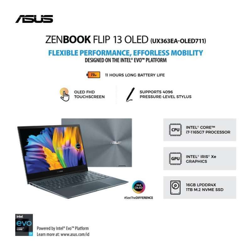 Jual ASUS ZENBOOK UX363EA-OLED711/i7-1165G7/16GB/SSD 1TB/TOUCHSCREEN ...