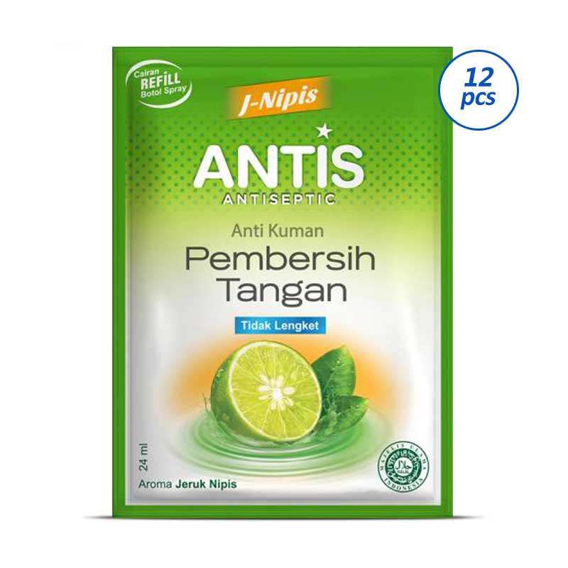 Jual Antis Sachet Refill Jeruk Nipis Cair Hand Sanitizer [12 X 24 Ml ...