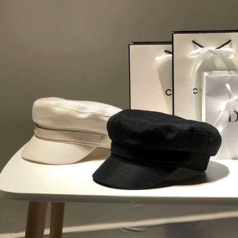 Jual Topi Baret/Beret Oktagonal Bahan Katun Gaya Korea Retro Untuk ...