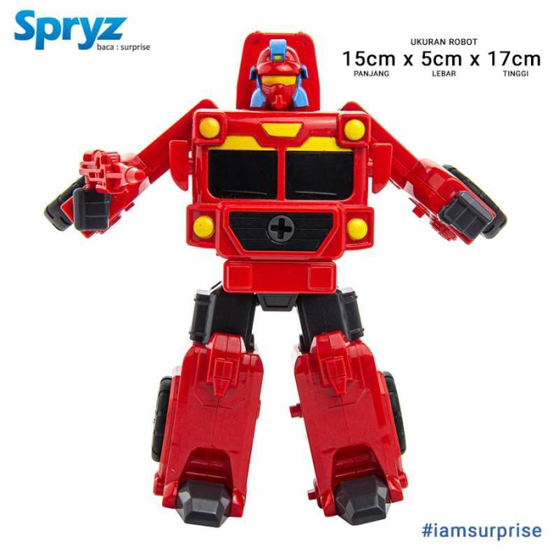 Jual Spryz Revamp Robo Truck Red - Mainan Truk Robot Transformer DIY di ...