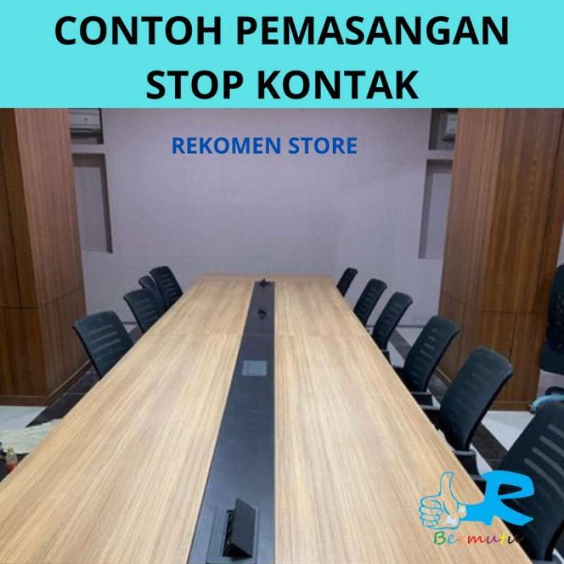 Jual STOP KONTAK MEJA KANTOR TANAM 3 SOCKET / 2 SOCKET + 2 USB 2,4A ...