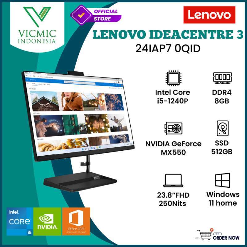 Jual Lenovo Ideacentre Aio 3 24iap7 0qid [intel I5-1240p 8gb/ 512gb ...