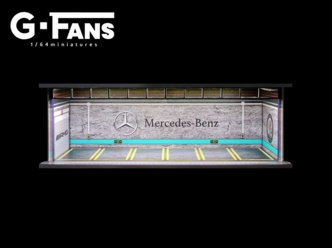 Jual G-fans Models 1/64 Diorama Diecast Mercedes-benz Amg Garage With ...