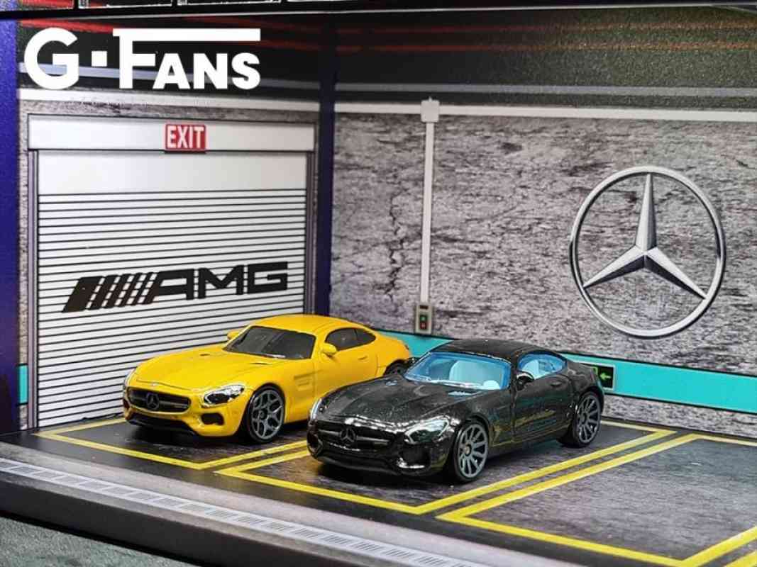 Jual G-fans Models 1/64 Diorama Diecast Mercedes-benz Amg Garage With ...