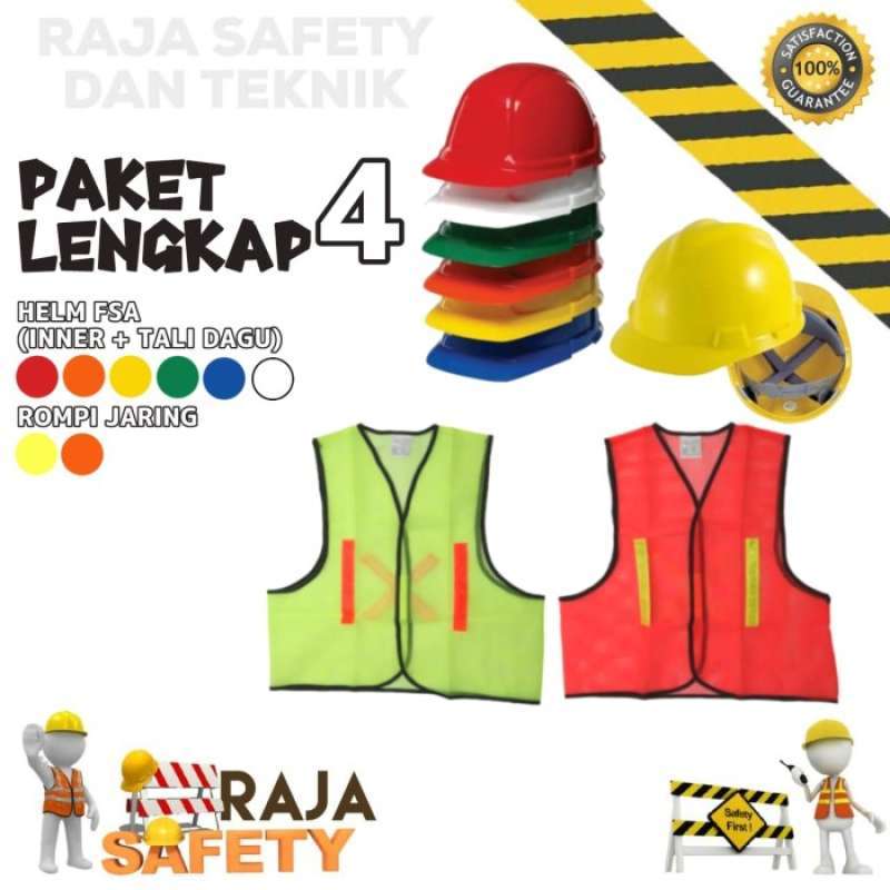Jual Paket Helm Proyek FSA (Warna Cerah) + Rompi Safety Proyek Jaring ... Jual Paket Helm Proyek FSA (Warna Cerah) + Rompi Safety Proyek Jaring ...
