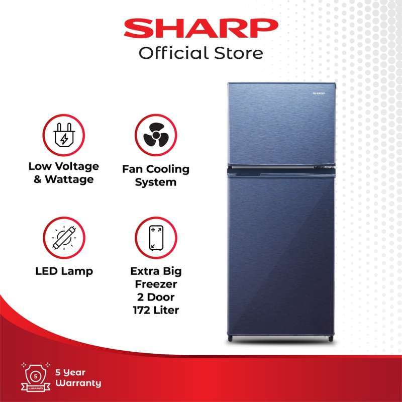 Jual Sharp Sj-195md-sg2/sr2 Kulkas 2 Pintu Shine Magneglas Series [172 ...