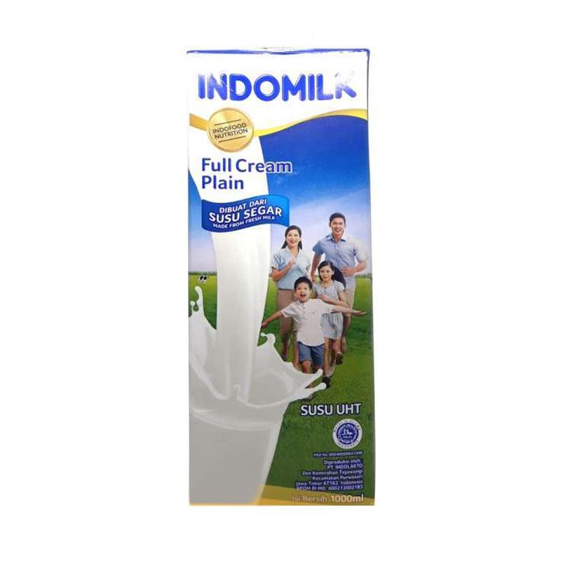 Jual Indomilk Full Cream Plain Susu UHT [1000 mL] di Seller Warung Haki - Warung Haki | Blibli