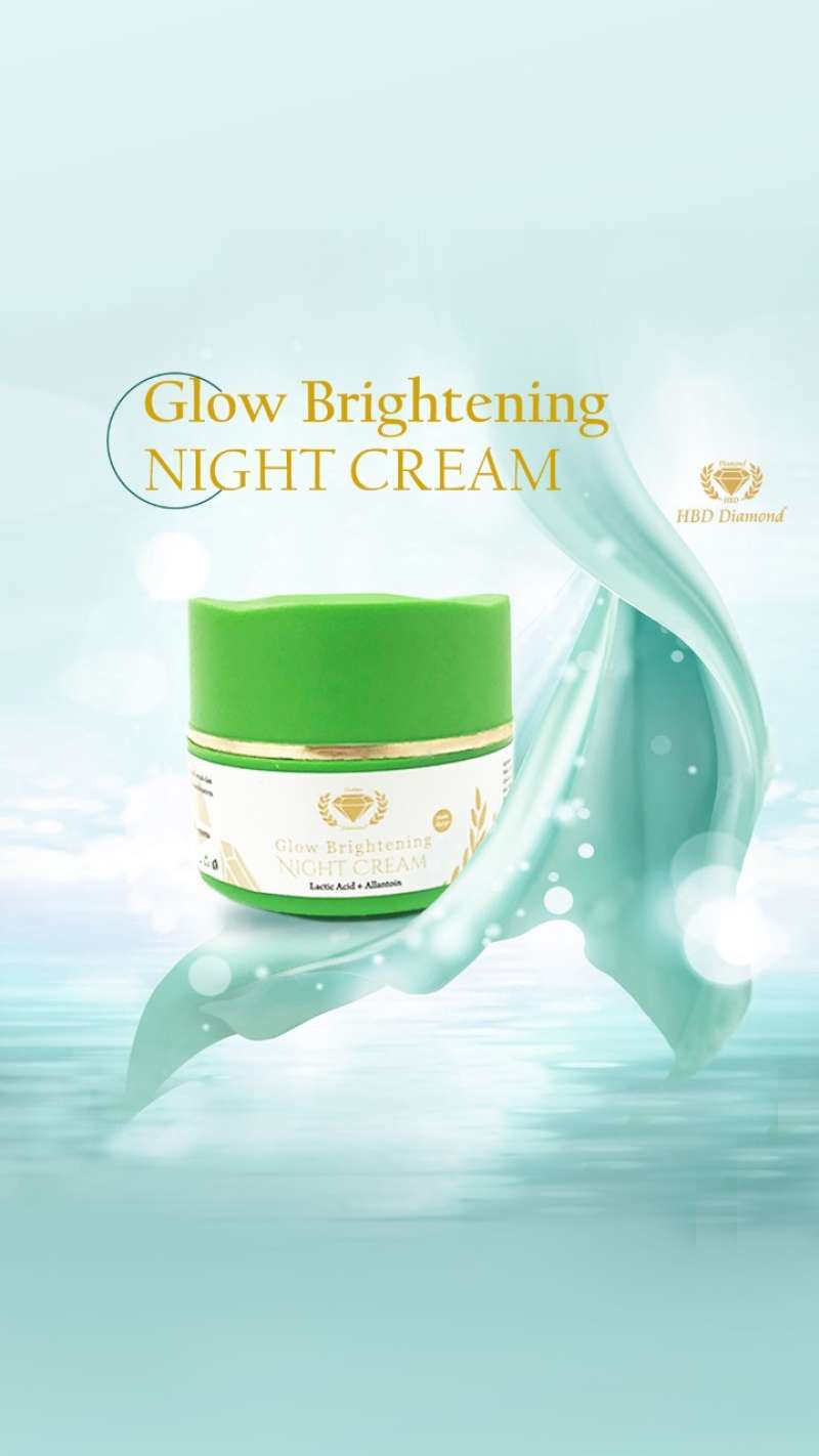 Jual Glow Brightening Night Cream Hbd Diamond Bpom Di Seller Hbd ...