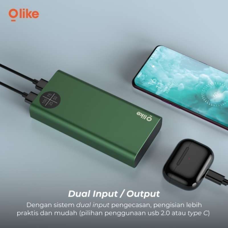 Promo Olike Powerbank P4 20.000 mAh Dual input/output LED Battery ...