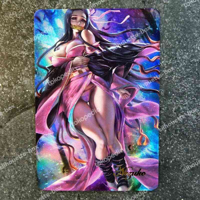 Jual Sakimichan Nezuko Metal Hairline Texture Hologram Card di Seller toy kids store ...