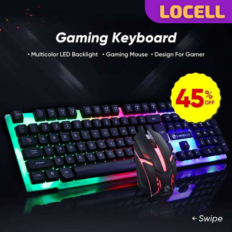 Promo Paket Gaming Keyboard dan Mouse RGB Set Gaming Mouse & Keyboard ...