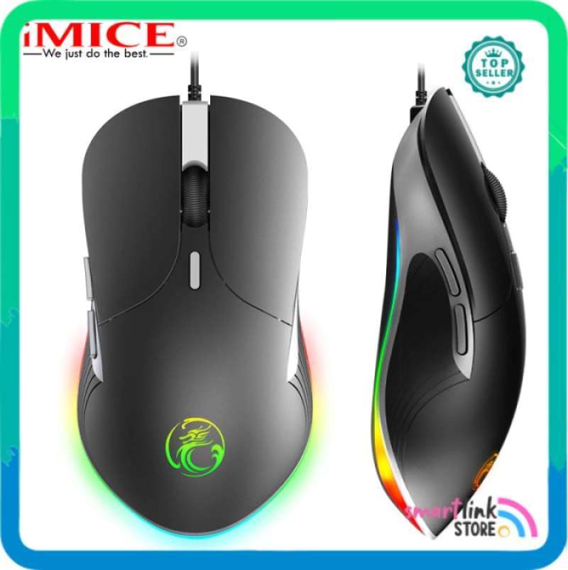 Promo IMICE GAMING MOUSE LED 3200 DPI NORMAL VERSION - X6 - BLACK Diskon 57% di Seller rooms ...