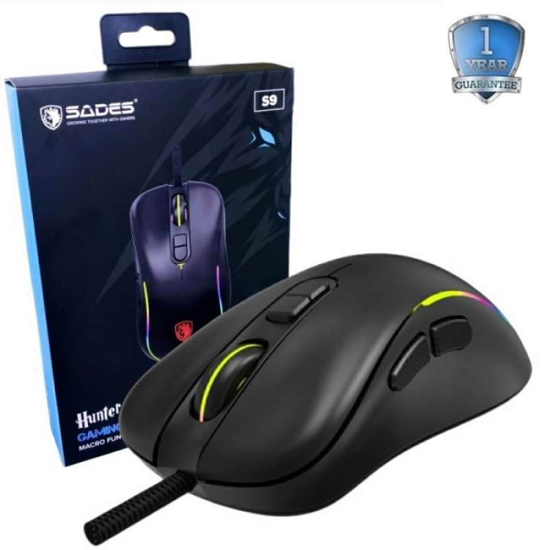 Promo Gaming Mouse Macro Sades Hunter S9 Rgb Diskon 50% Di Seller Rooms ...