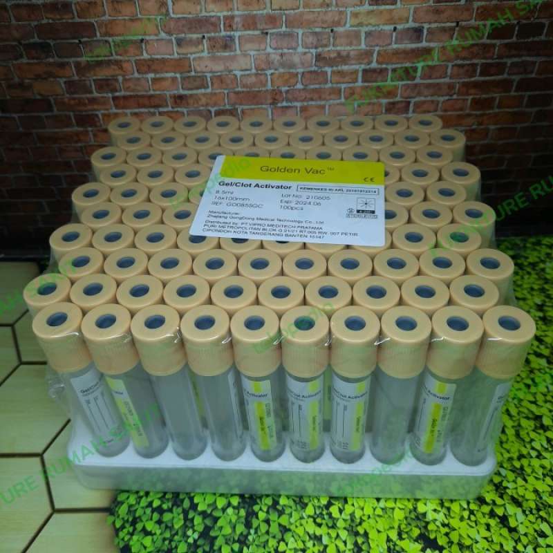 Jual TABUNG GEL/CLOT ACTIVATOR 8.5 mL | TABUNG PRP | TABUNG KUNING ISI ...