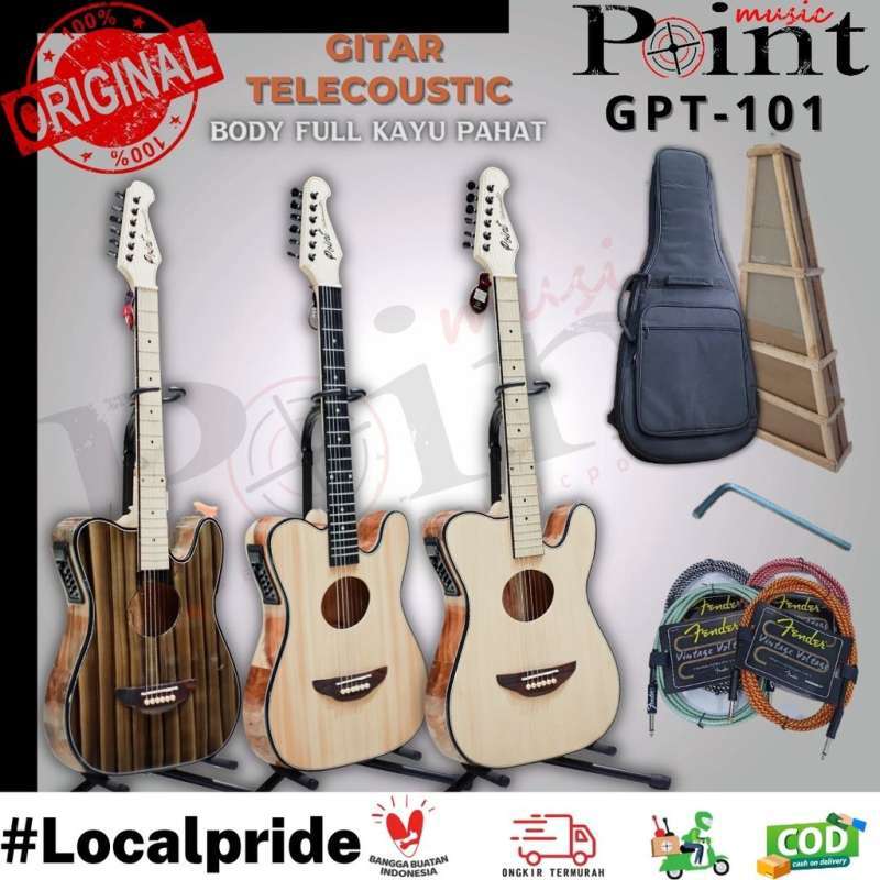Jual Gitar Model Telecoustic Atau Telekustik Akustik Elektrik Original Point Di Seller Music ...