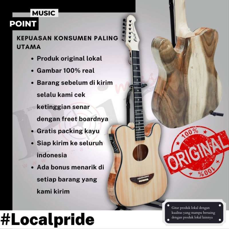 Jual Gitar Model Telecoustic Atau Telekustik Akustik Elektrik Original Point Di Seller Music ...