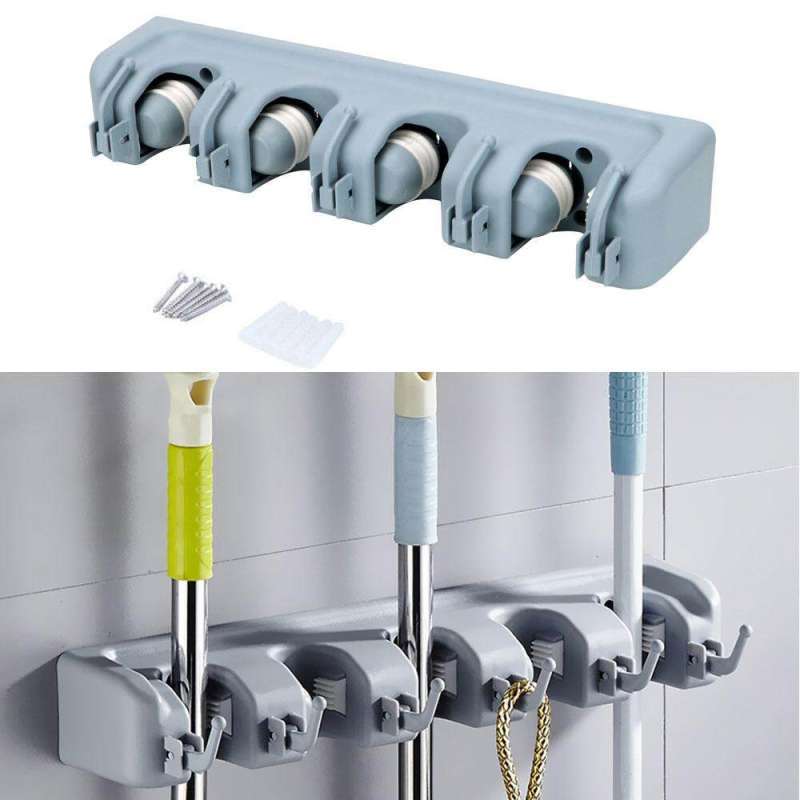 Jual Wall Mounted 3 Gaya Sapu Pemegang Alat Sapu Pemegang Dapur ...