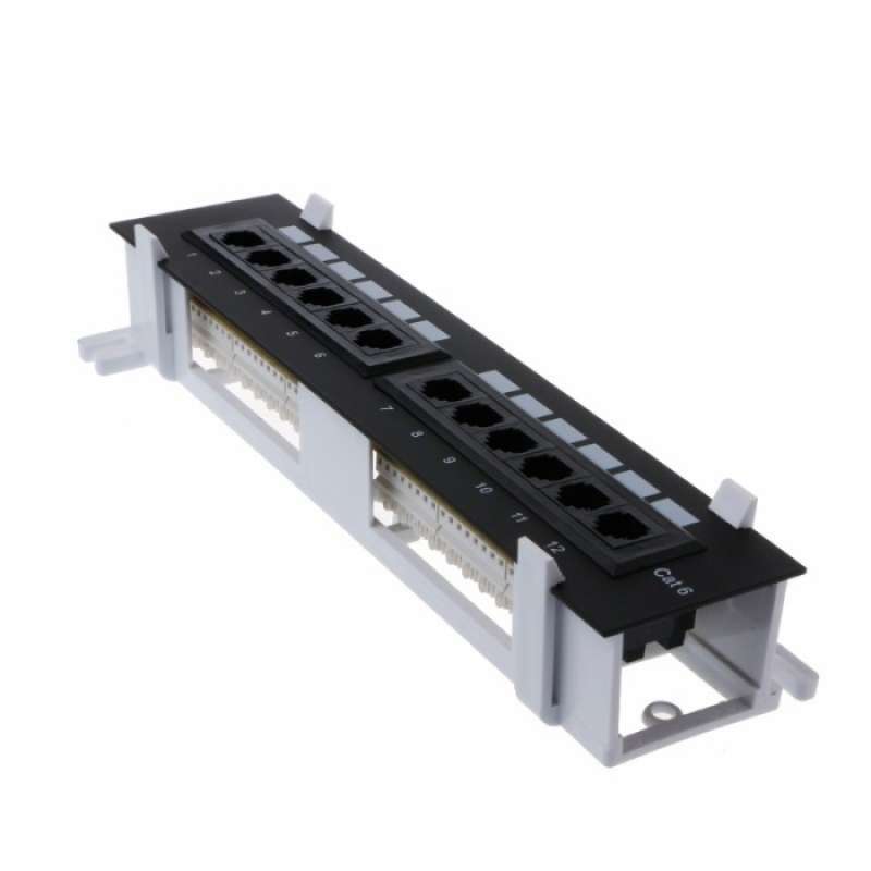 Jual 12 Port CAT6 Patch Panel RJ45 Networking Wall Mount Rack Mount ...
