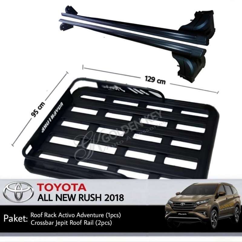Jual Jsl Roof Rack All New Rush 2018 Rak Bagasi Atas Mobil Model Activo ...