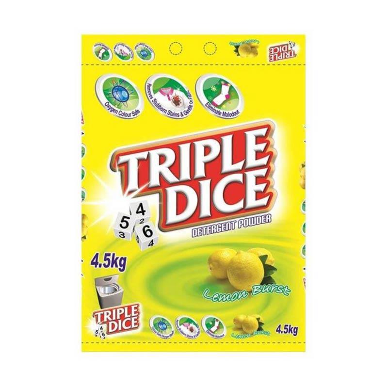 Promo Triple Dice Lemon Burst Detergent Powder [4500g] Diskon 13% di ...