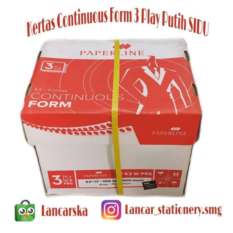 Jual KERTAS CONTINOUS FORM 3 PLY PUTIH SIDU di Seller Luckishop ...
