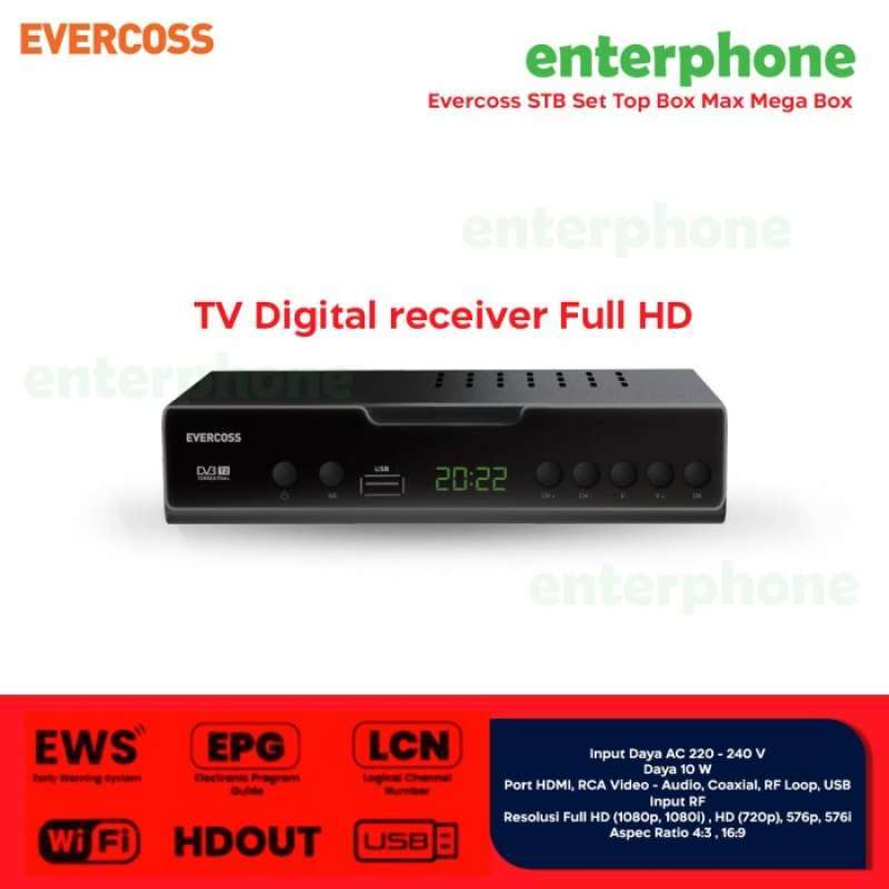 Jual Evercoss Stb Set Top Box Pro Digital Tv Receiver Full Hd - Set Top ...