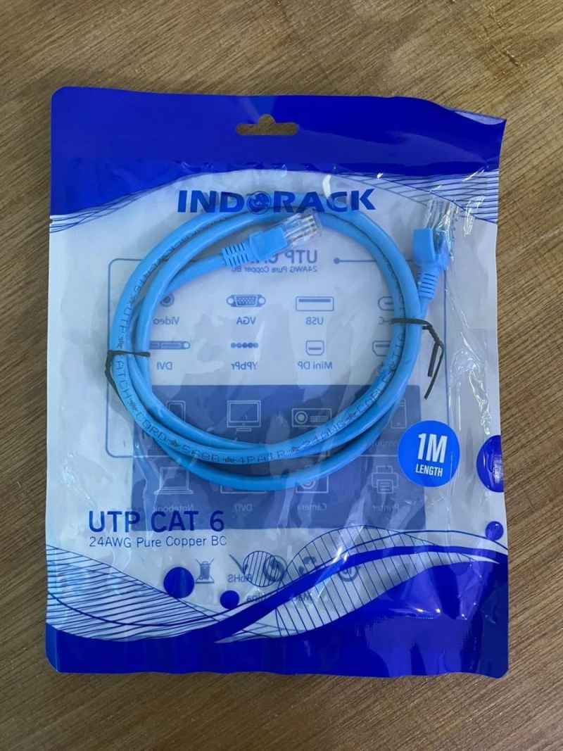Jual INDORACK Patch Cord CAT6 KABEL LAN Utp 1 Meter RJ45 Networking di Seller CGS - Kota Jakarta ...