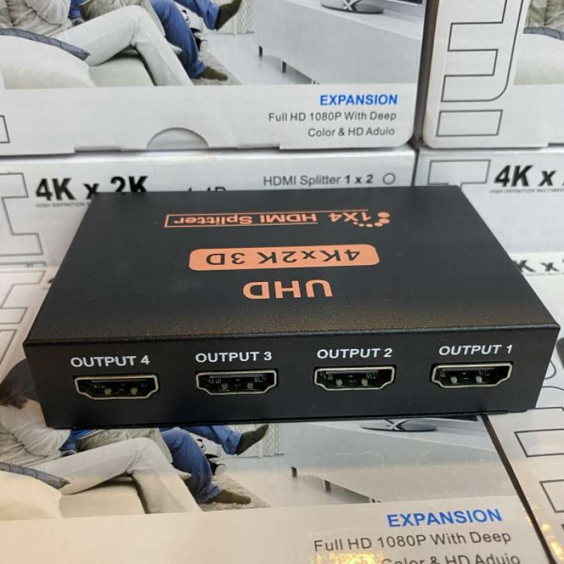 Jual Hdmi splitter 1 input 4 output 4K kualitas HD di Seller NEW VISION ...