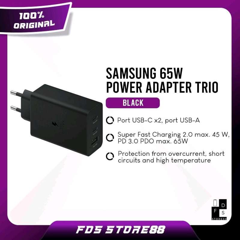 Promo Samsung Adaptor 65 Watt Power Adapter Trio Original Diskon 8% di ...