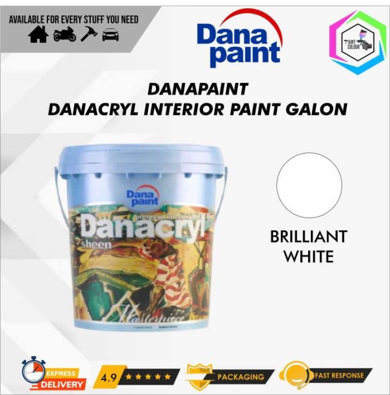 Promo CAT TEMBOK ACRYLIC DANAPAINT DANABRITE GALON - BRILLIANT WHITE ...