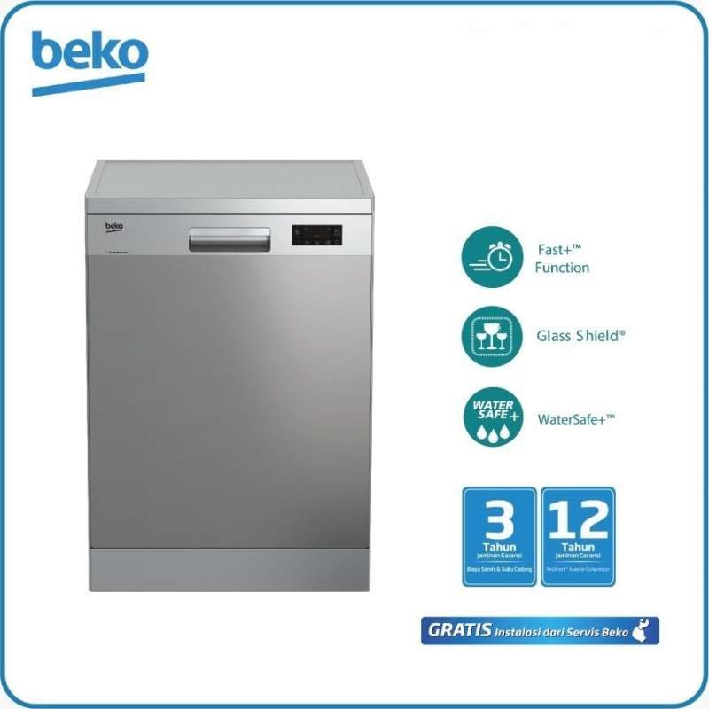 Jual Beko Standing Dish Washer Mesin Cuci Piring Dfn16410x Stainless ...