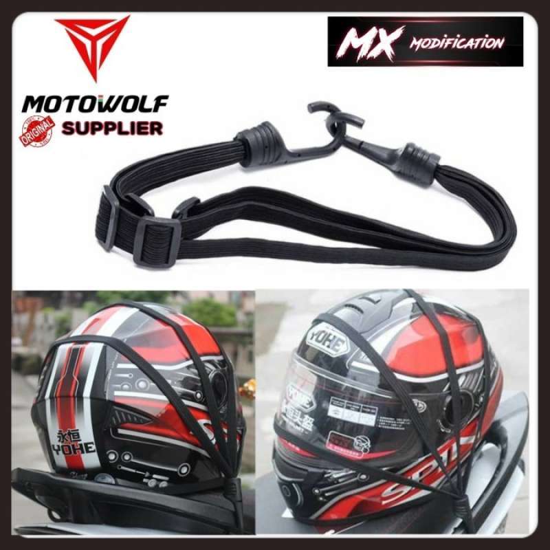 Promo MOTOWOLF Tali Ikat Motor Jaring Helm / Barang di Motor Elastis ...