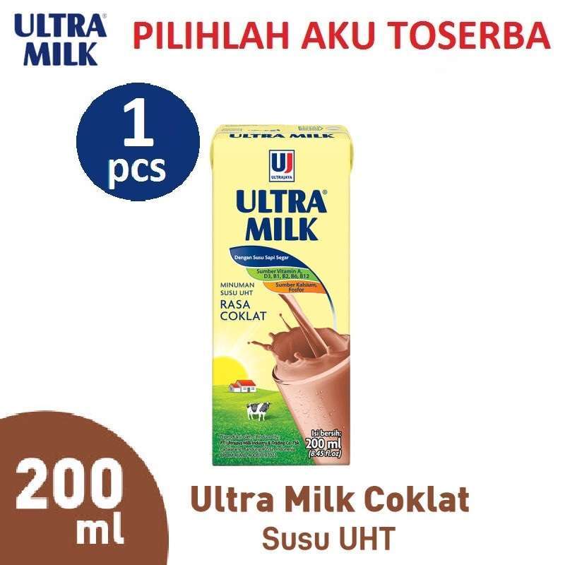 Promo Susu Ultra Coklat (Cokelat) - 200 ml ( HARGA SATUAN ) Diskon 14% ...