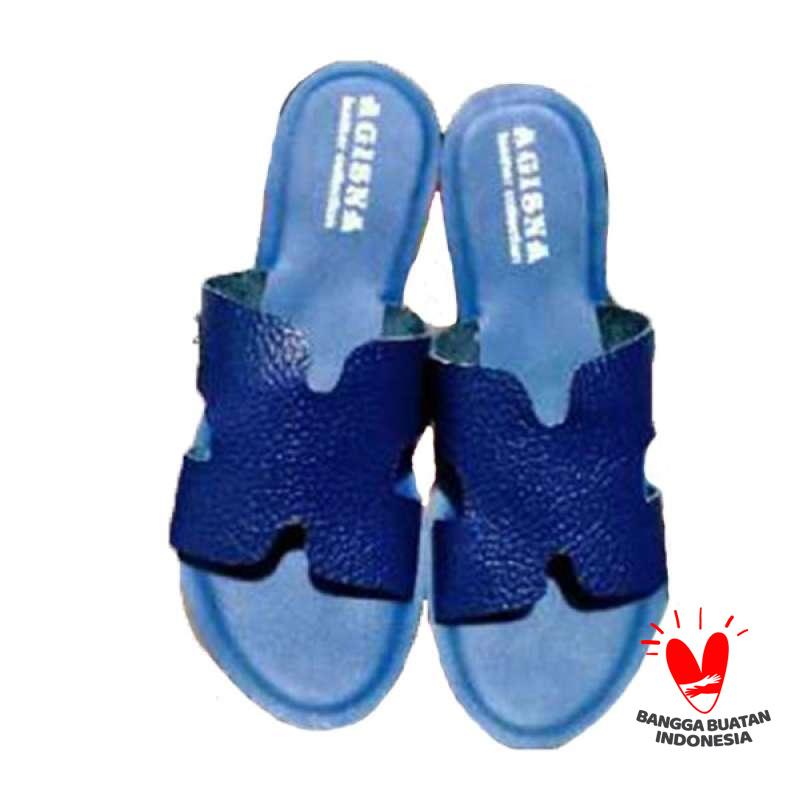 Jual Mdm Fashion Kupu Kupu Kulit Asli Sendal Wanita - 38 Biru Di Seller ...