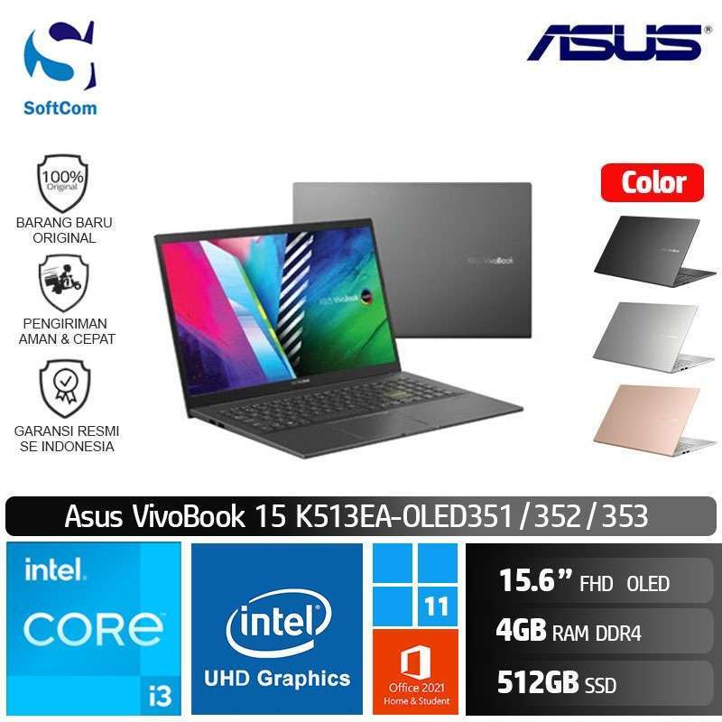 Jual Asus Vivobook 15 K513ea Oled351 Oled352 Oled353 [core I3-1115g4 ...