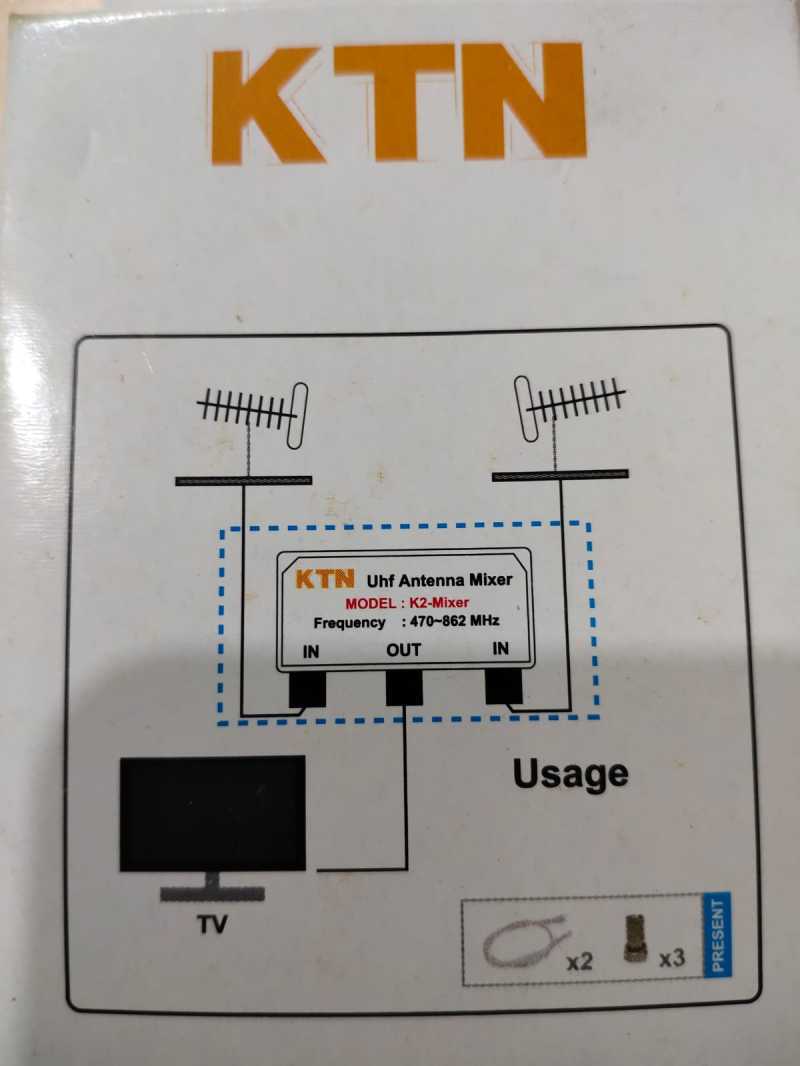 Jual Mixer Uhf Digital Antenna Mixer / Ktn K2 / Alat Penggabung 2 Antena Tv Di Seller Thaddeus ...