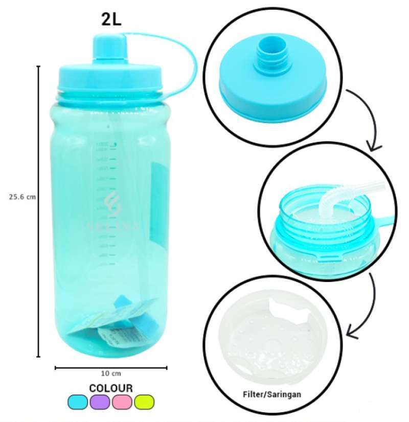 Jual Botol Minum Besar B36 2000ml SELIYA - Big Watter Bottle - Tempat ...