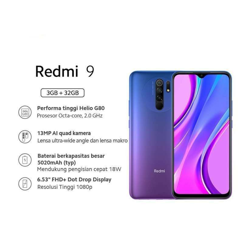 Jual Xiaomi Redmi 9 Smartphone [3GB / 32GB / Garansi Resmi] - Ocean ...