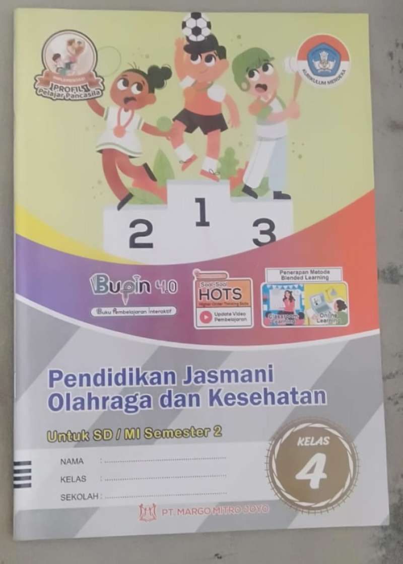 Jual Lks Kurikulum Merdeka - Pendidikan Jasmani Olahraga Dan Kesehatan Kelas 4 Semester 2 Sd ...