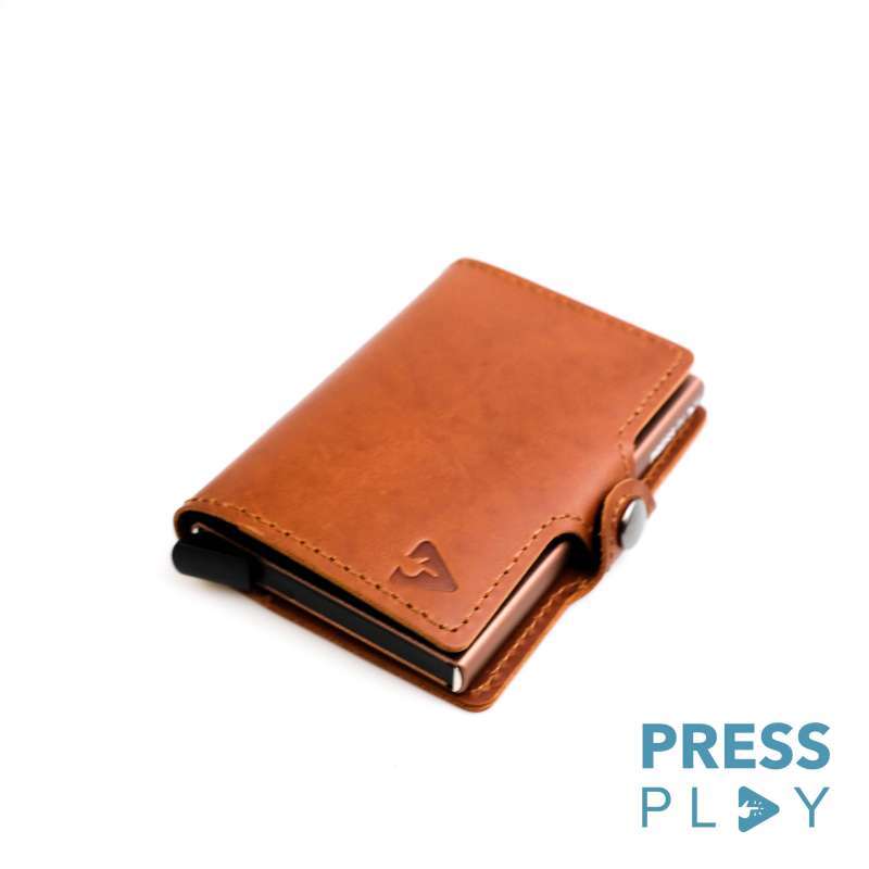Jual CLASSIC RFID Leather Pop Up Card Case Wallet by Press Play - Cider ...