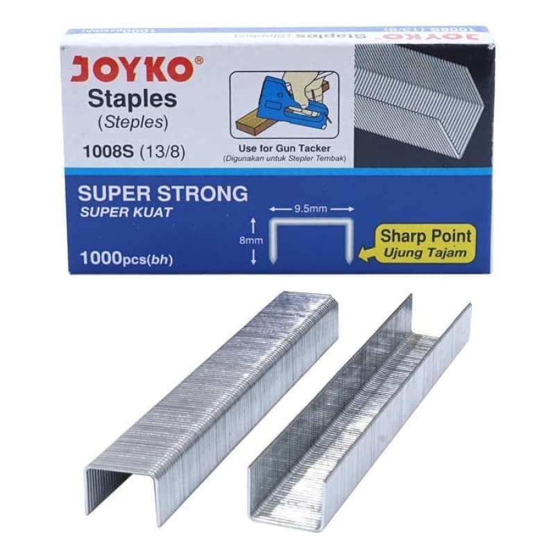 Jual Staples / Isi Stapler / Gun Tacker Refill Joyko 1008S (13/8 ...