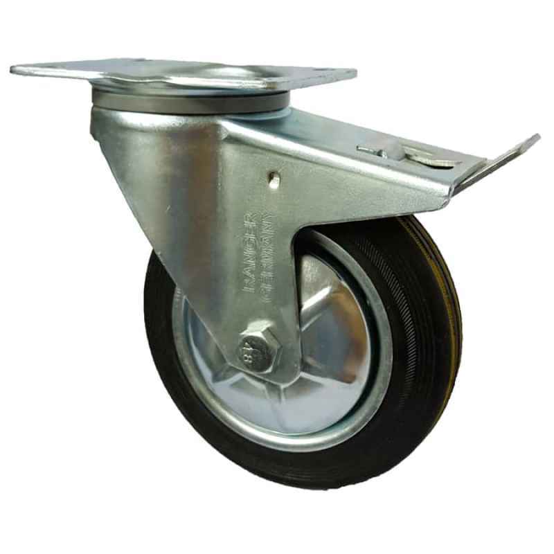 Jual Roda Caster Troli / Trolly Karet Hitam 3 Inch Rem ( Kunci ) Ranger ...