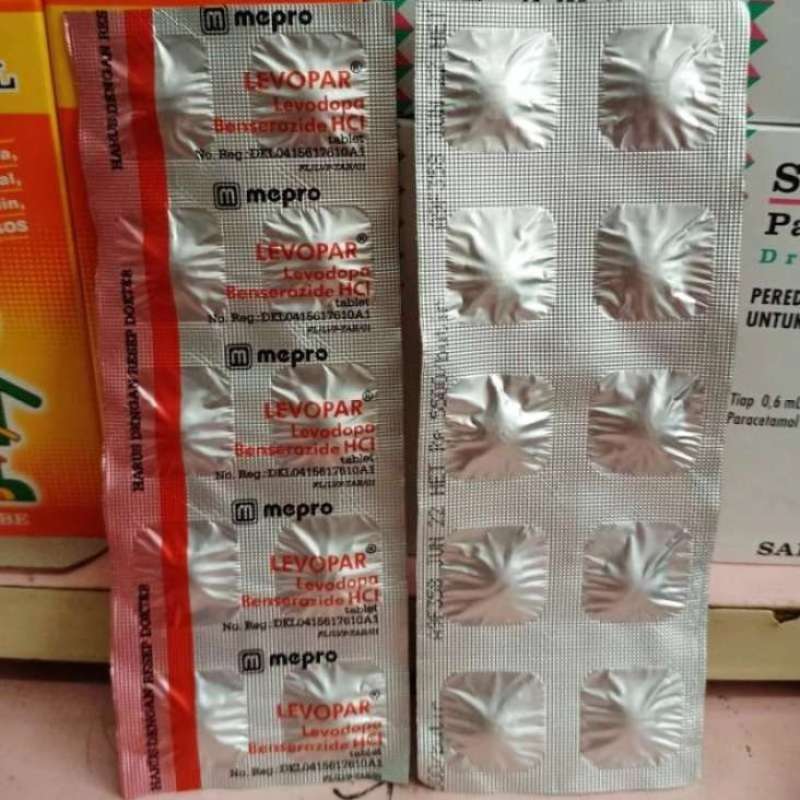 Jual Levopar Levodopa 100 Mg Benserazide Hcl 25 Mg Per Box Isi 10 Strip ...