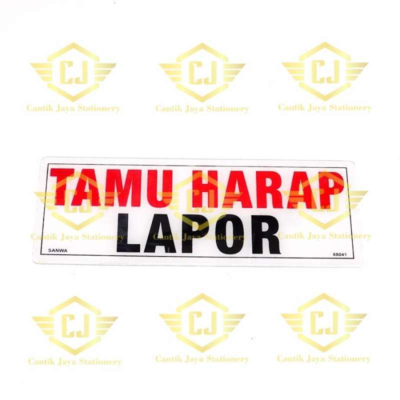 Jual Papan Tanda / Sign Board Acrylic TAMU HARAP LAPOR (8.5x22cm) 88041 ...