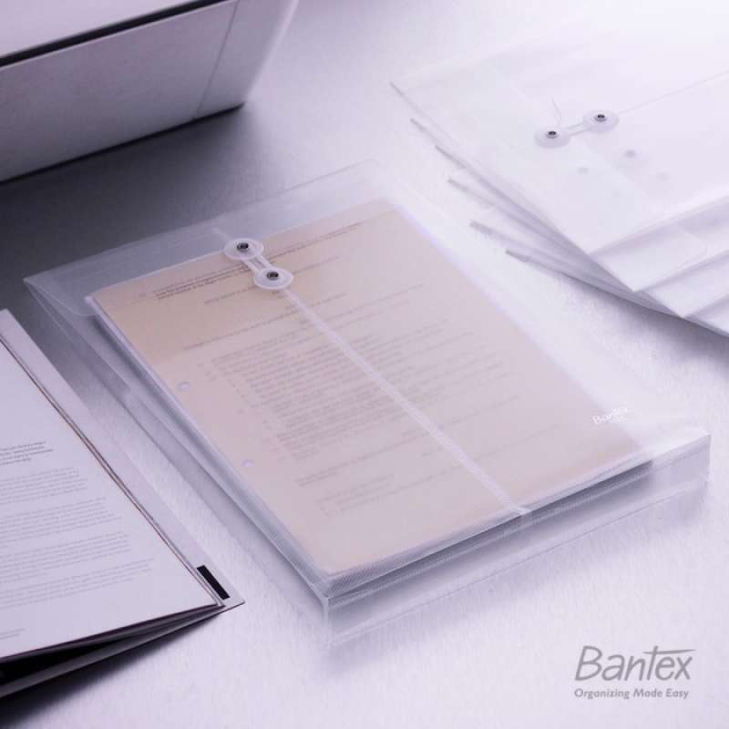 Jual Map Plastik Tali Bantex F4 String Envelope Portrait 3223 08g ...