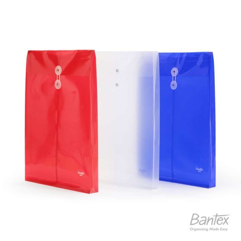 Jual Map Plastik Tali Bantex F4 String Envelope Portrait 3223 08g ...