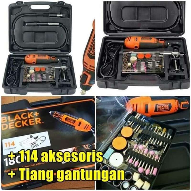 Jual Mini Grinder Black Decker Rt18k Mesin Mini Gerinda Rotary Tools Di ...