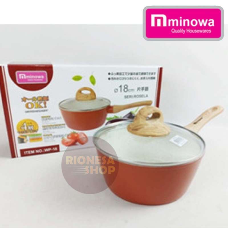 Jual Sauce Pan 14 / 16 / 18 cm Minowa Rosela Series Marble Induksi ...