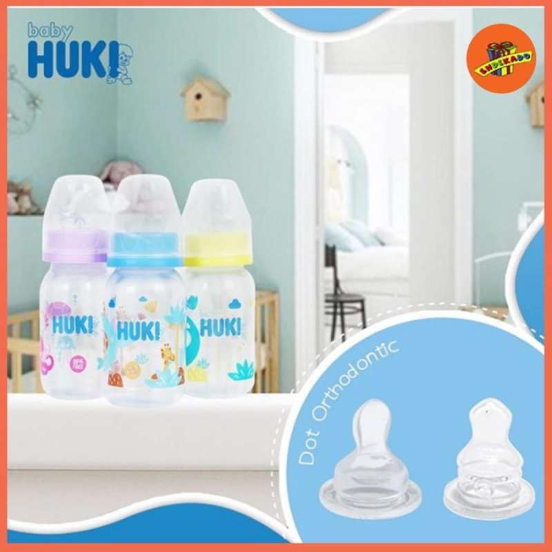 Jual BABY HUKI ORTHODONTIC NIPPLES ROUND BOTTLES 120ml- Botol Susu ...