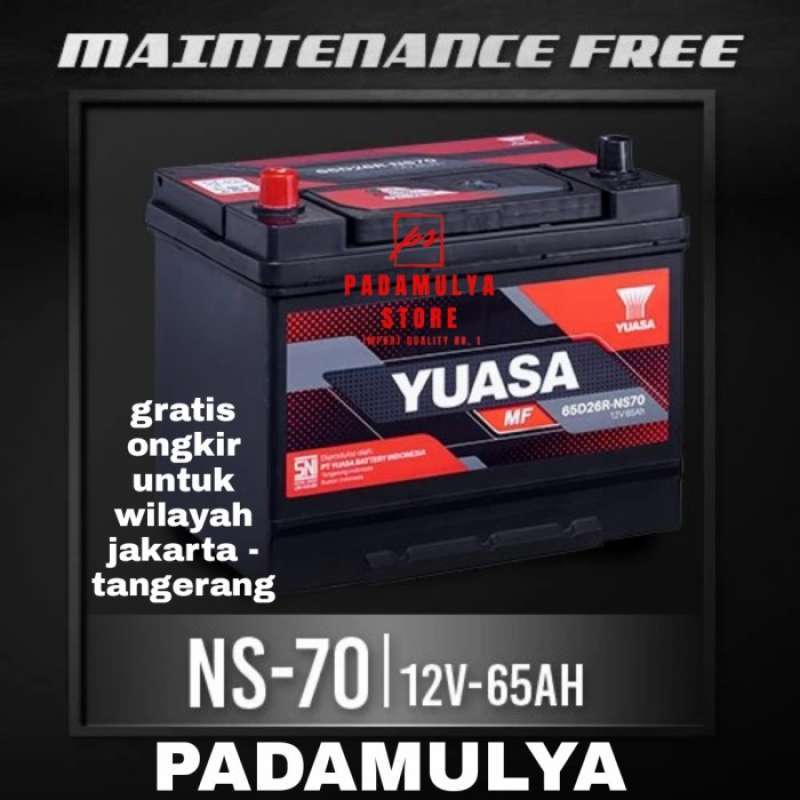 Jual Aki Kering Yuasa MF NS70 65D26R 12V 65Ah Battery Colt Diesel L300 Hino di Seller ...